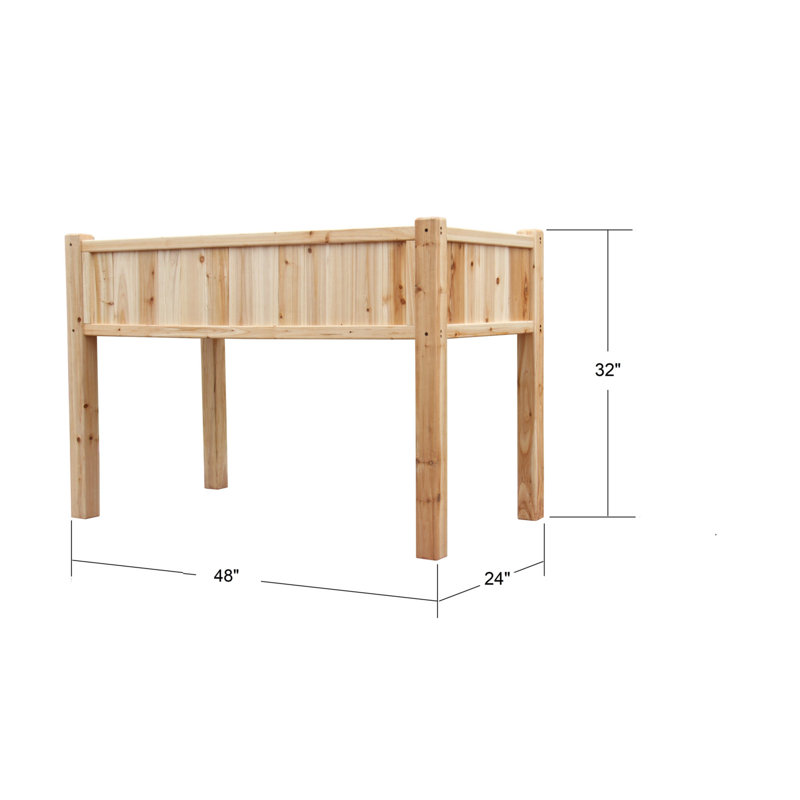 Dovecove Aquashicola Cedar Wood Elevated Garden Bed Raised Planter, Mortise and Tenon Structure ...